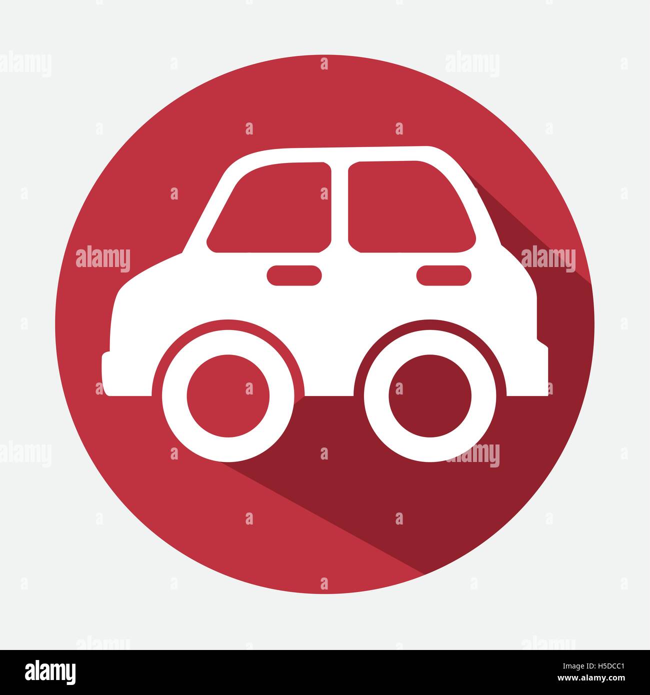 car icon concept eco red button Stock Vector Image & Art - Alamy