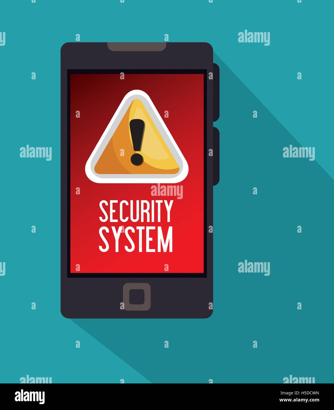 warning security system technology phone icon Stock Vector Image & Art ...
