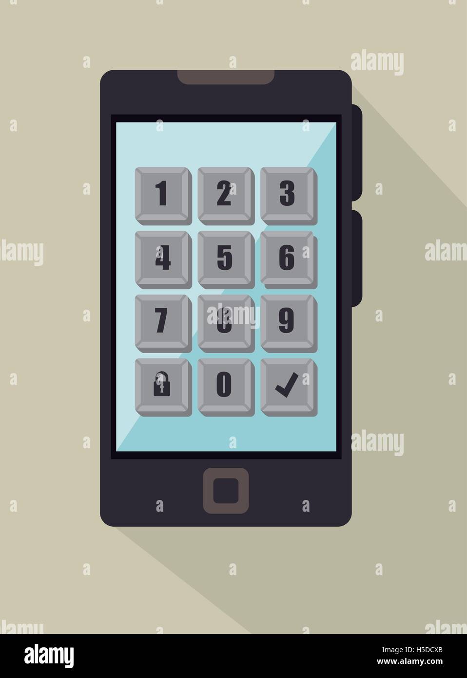 security password mobile phone icon graphic Stock Vector Image & Art ...