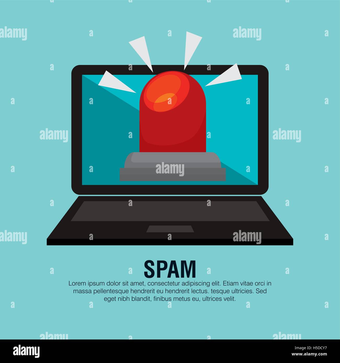 spam system data security laptop Stock Vector Image & Art - Alamy