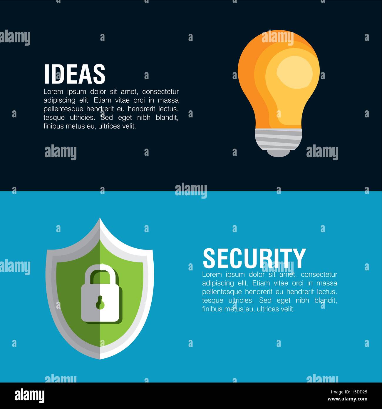 idea security system lock shield banner icon Stock Vector Image & Art ...