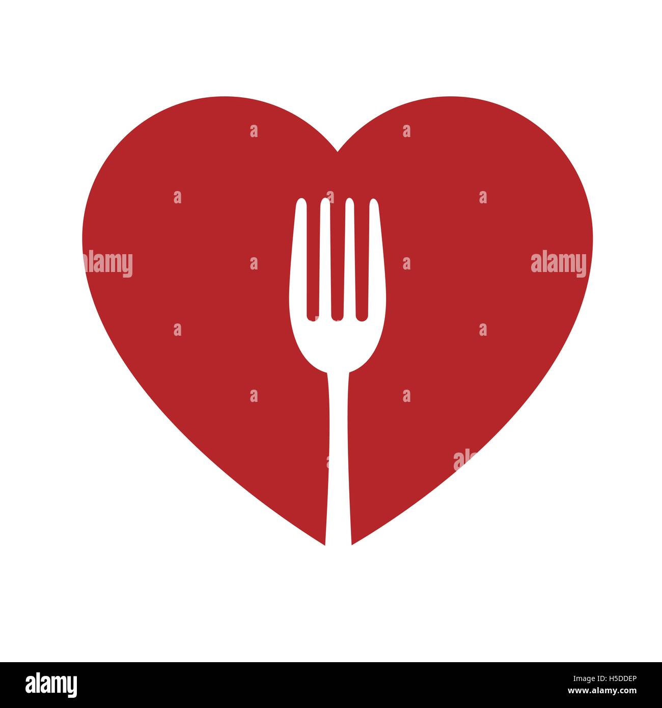 heart and fork sign healthy food icon Stock Vector Image & Art - Alamy