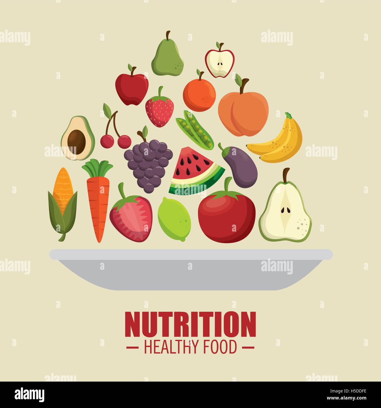 nutrition healthy food symbol Stock Vector Image & Art - Alamy