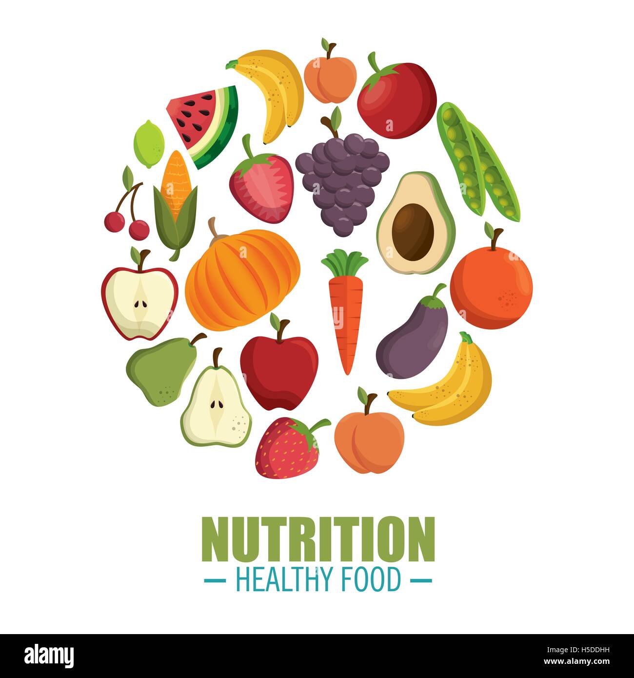 nutrition healthy food concept Stock Vector Image & Art - Alamy