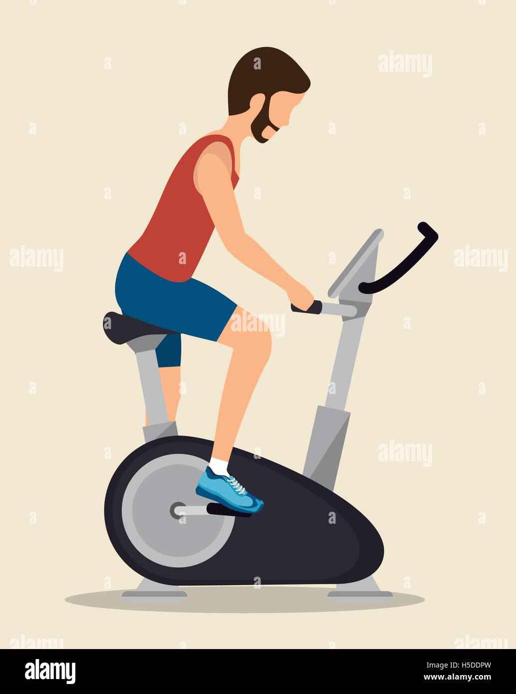 Man exercises static bike hi-res stock photography and images - Alamy