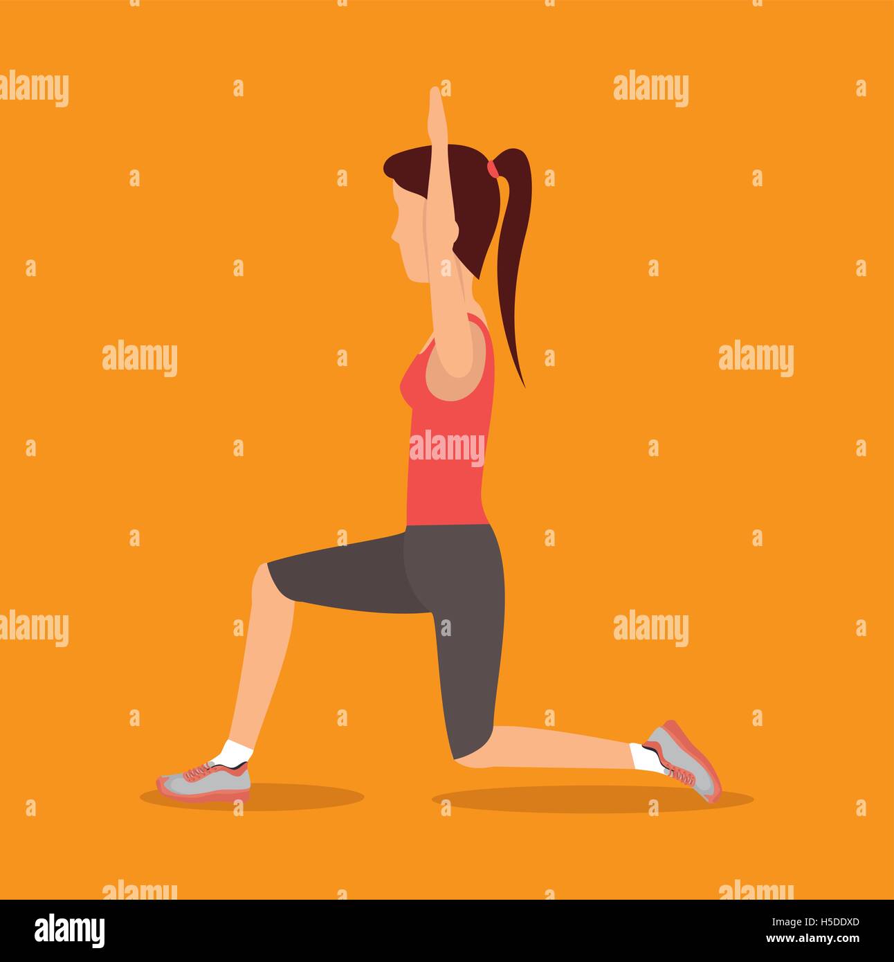 beautiful girl fitness exercise icon Stock Vector Image & Art - Alamy