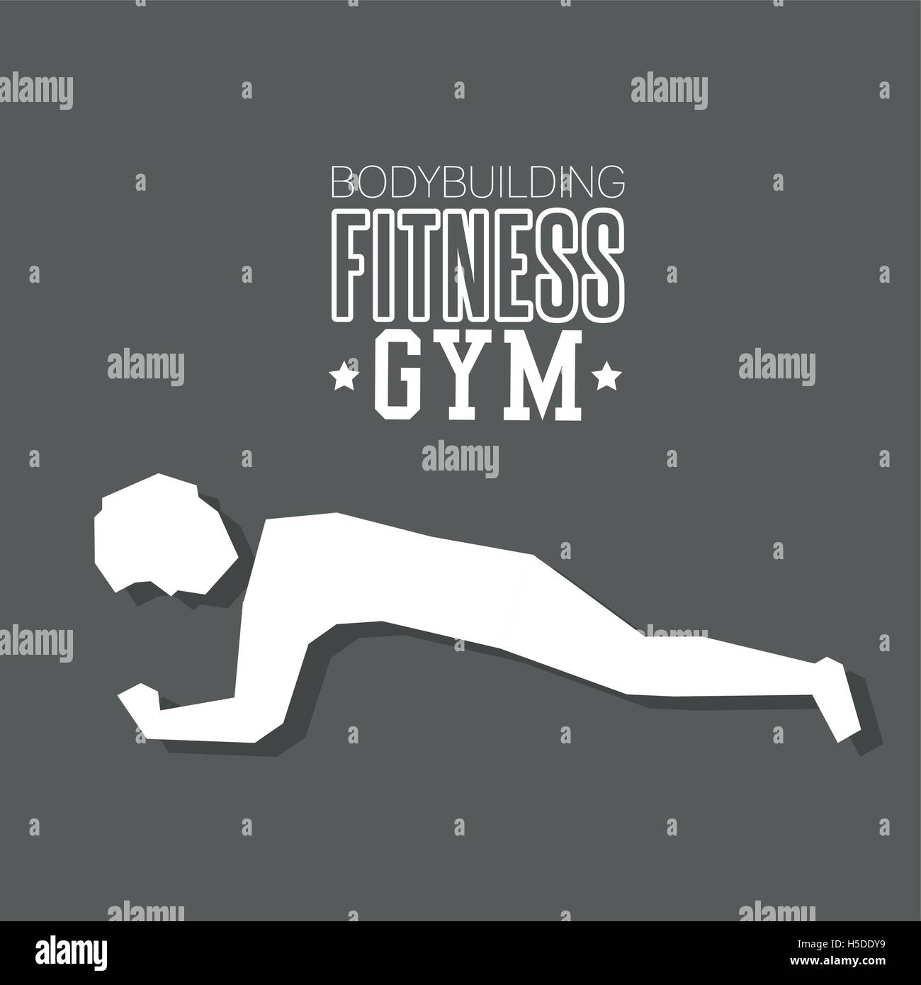 Fitness bodybuilding label lettering hi-res stock photography and ...
