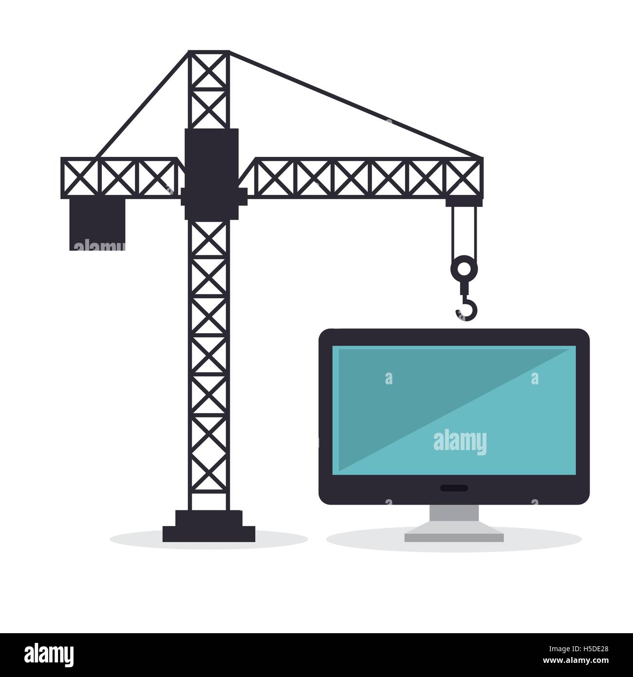 construction crane hold computer screen Stock Vector Image & Art - Alamy
