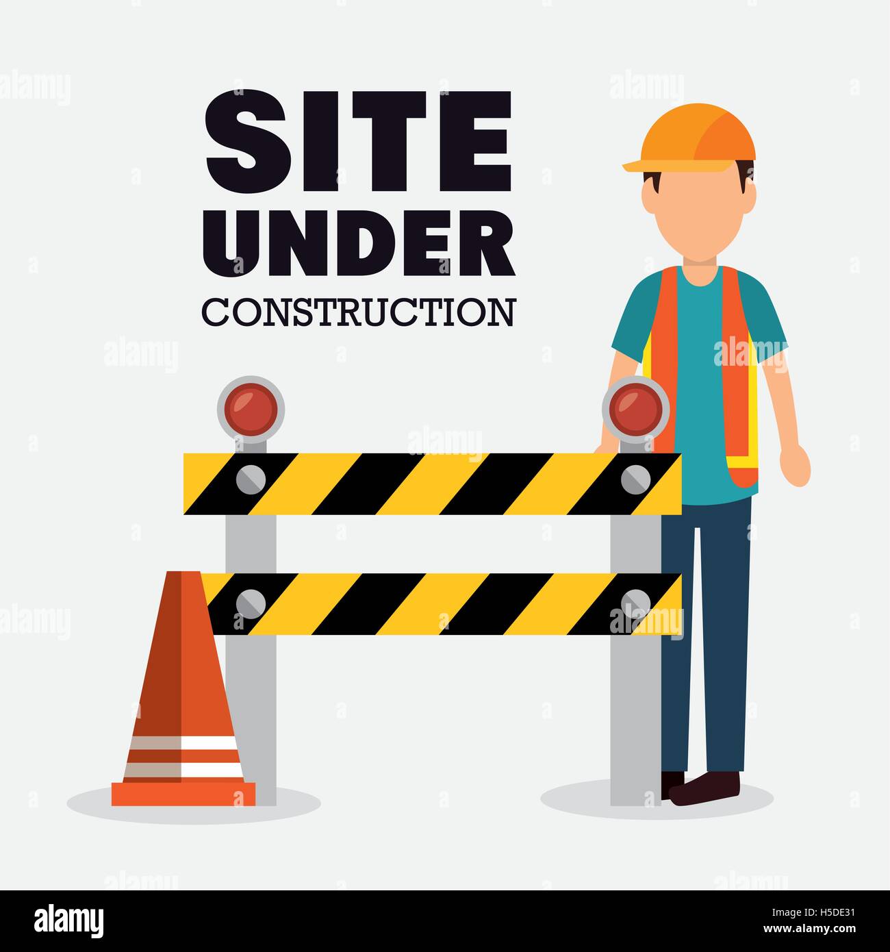 Cartoon character construction cone sign hi-res stock photography and ...