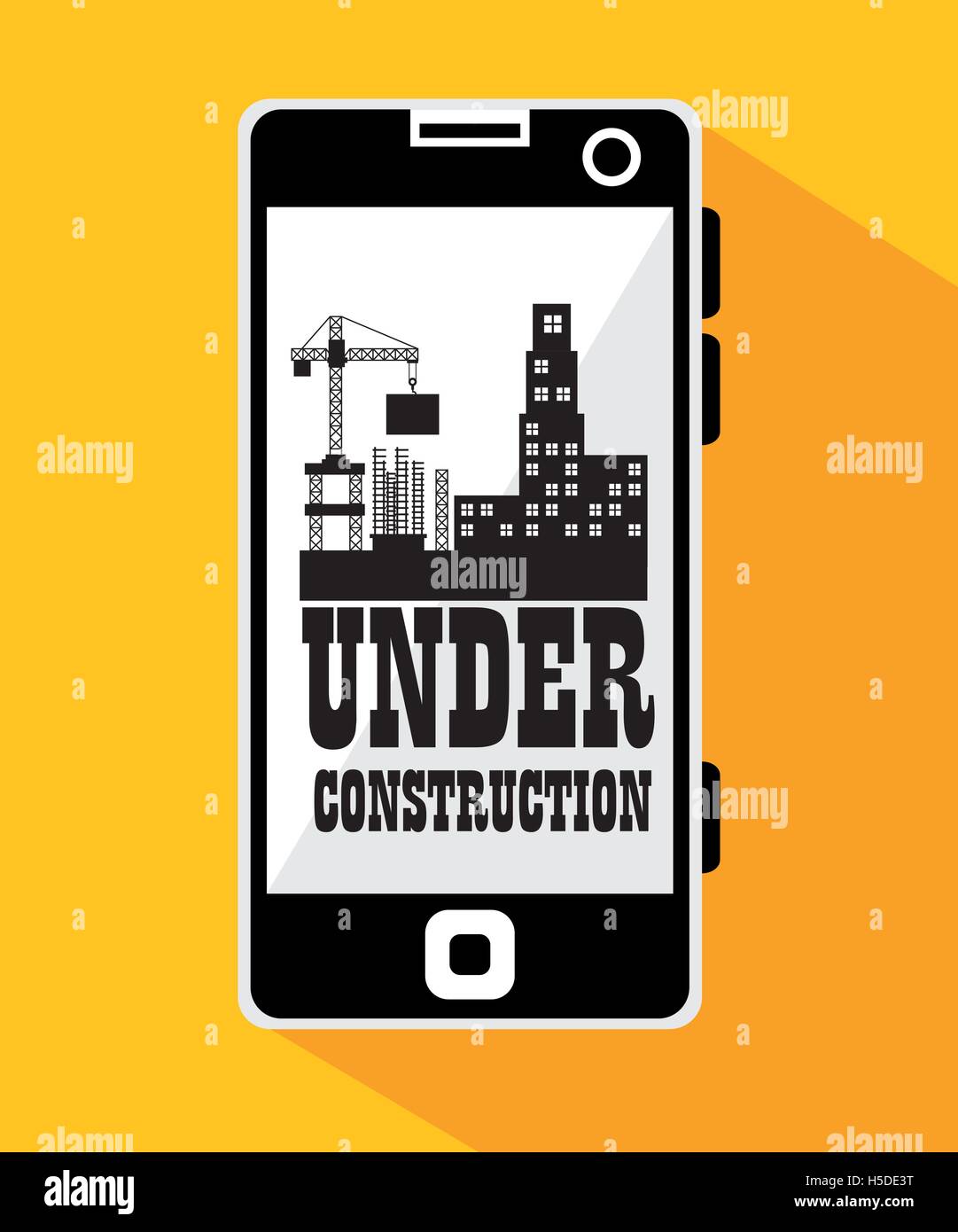 smartphone site under construction Stock Vector Image & Art - Alamy