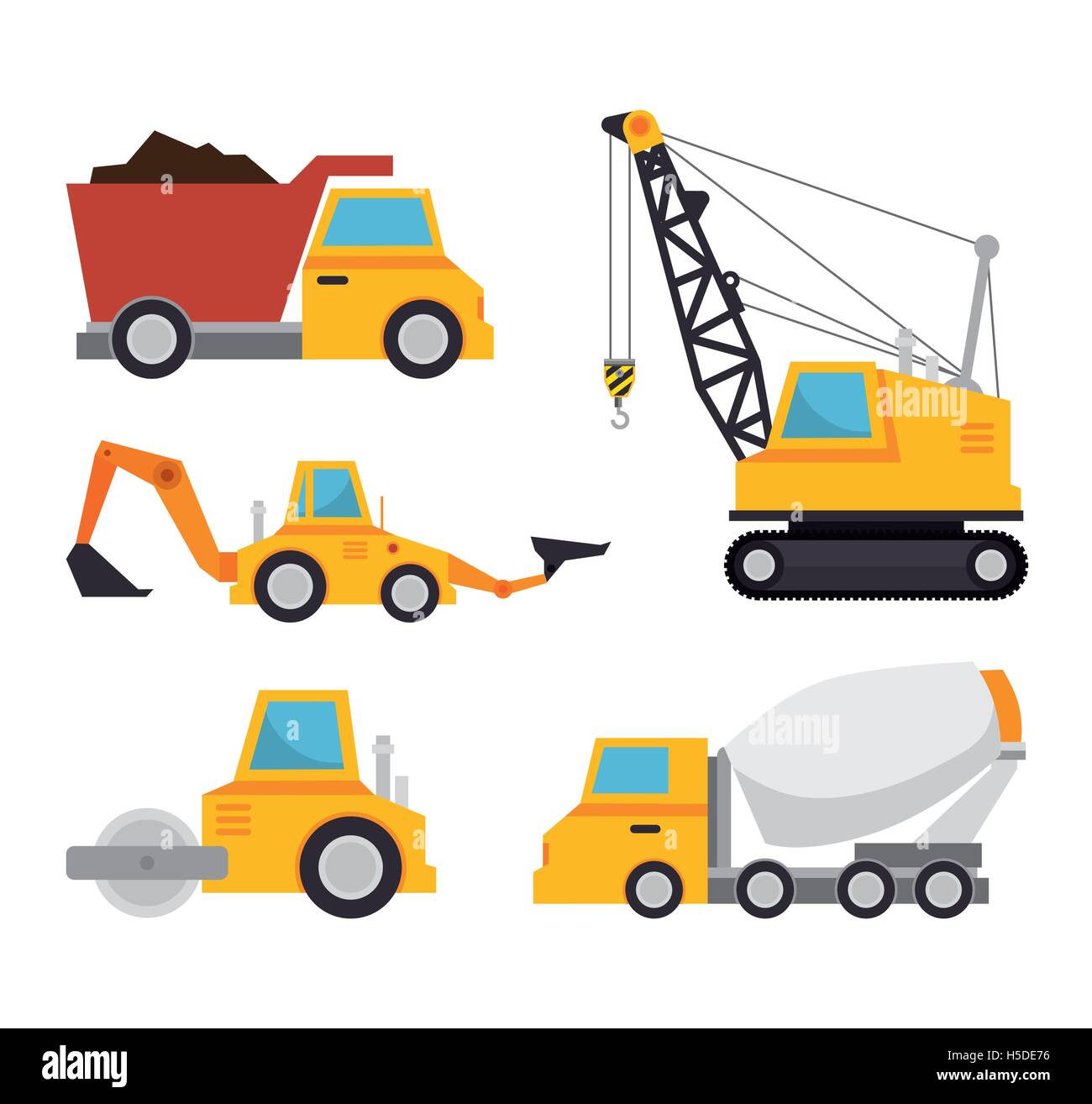 collection truck construction concept design Stock Vector Image & Art ...