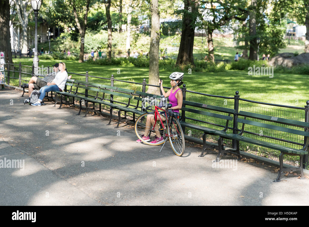 Central park sitting and biking hi-res stock photography and images - Alamy