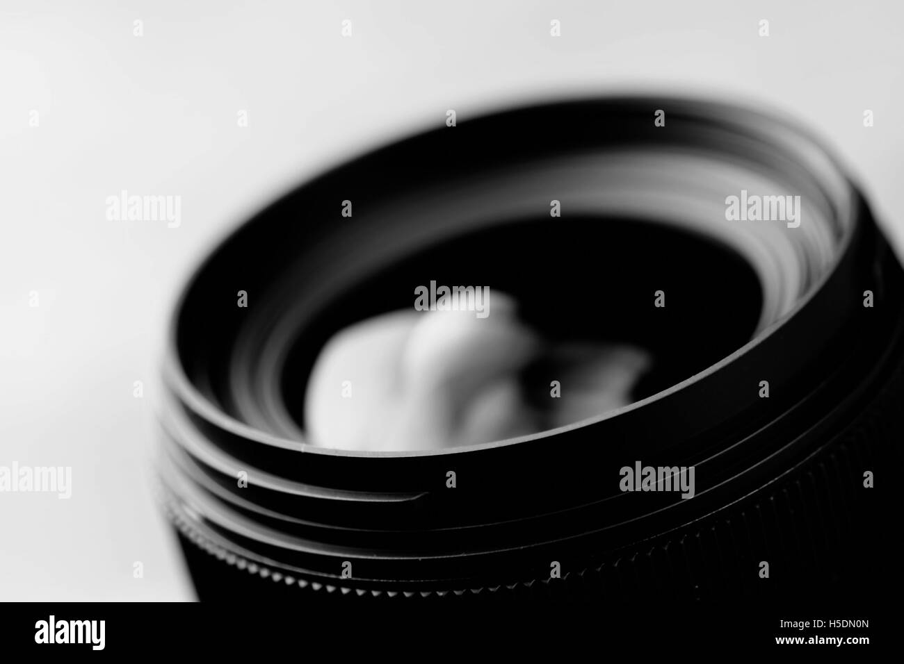lens reflection black and white photo Stock Photo - Alamy