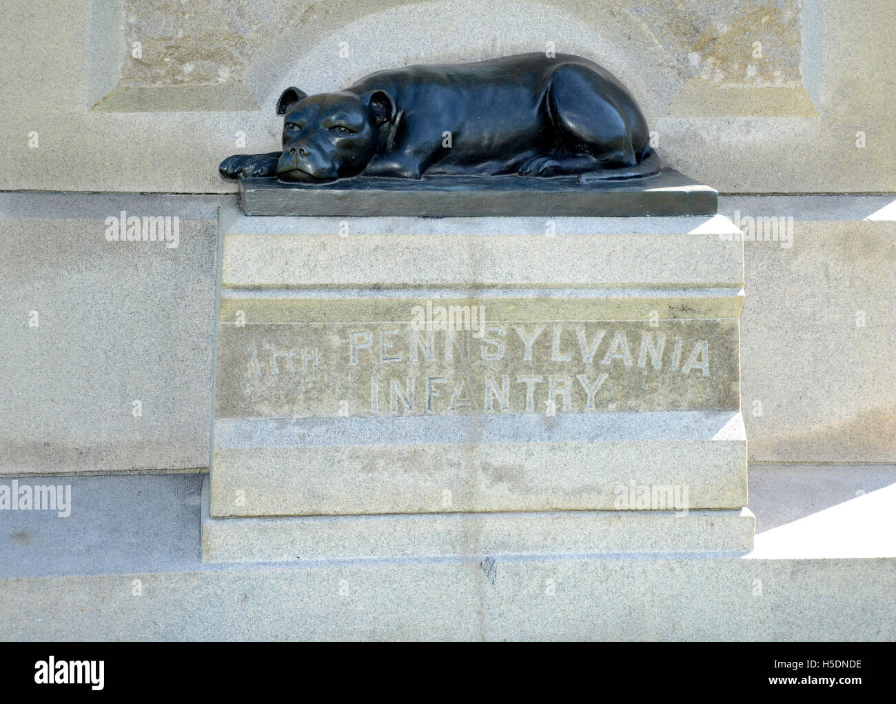 Statue Honoring Sallie The Dog For Her Loyalty During The Battle At Statue Honoring Sallie The Dog For Her Loyalty During The Battle At