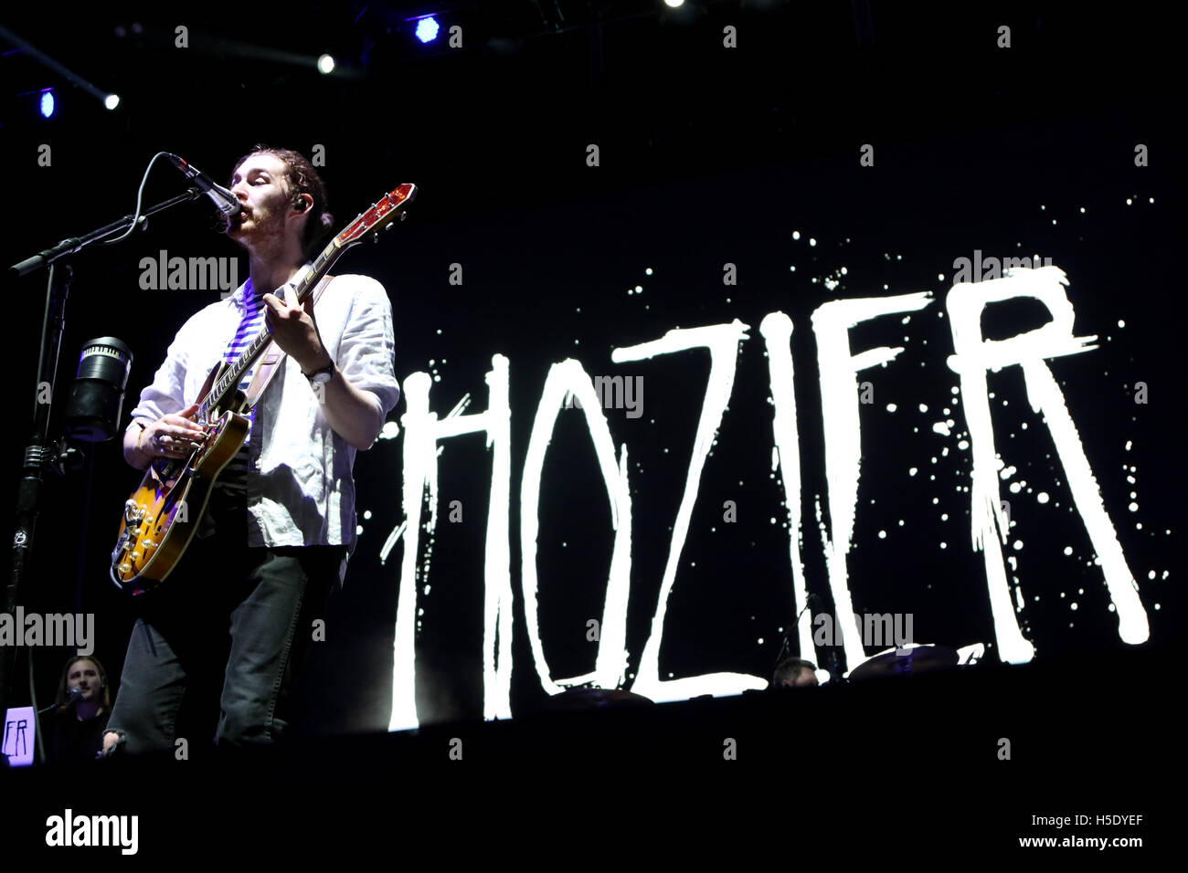 HOZIER performing live on stage at Life is Beautiful Music Festival Day ...