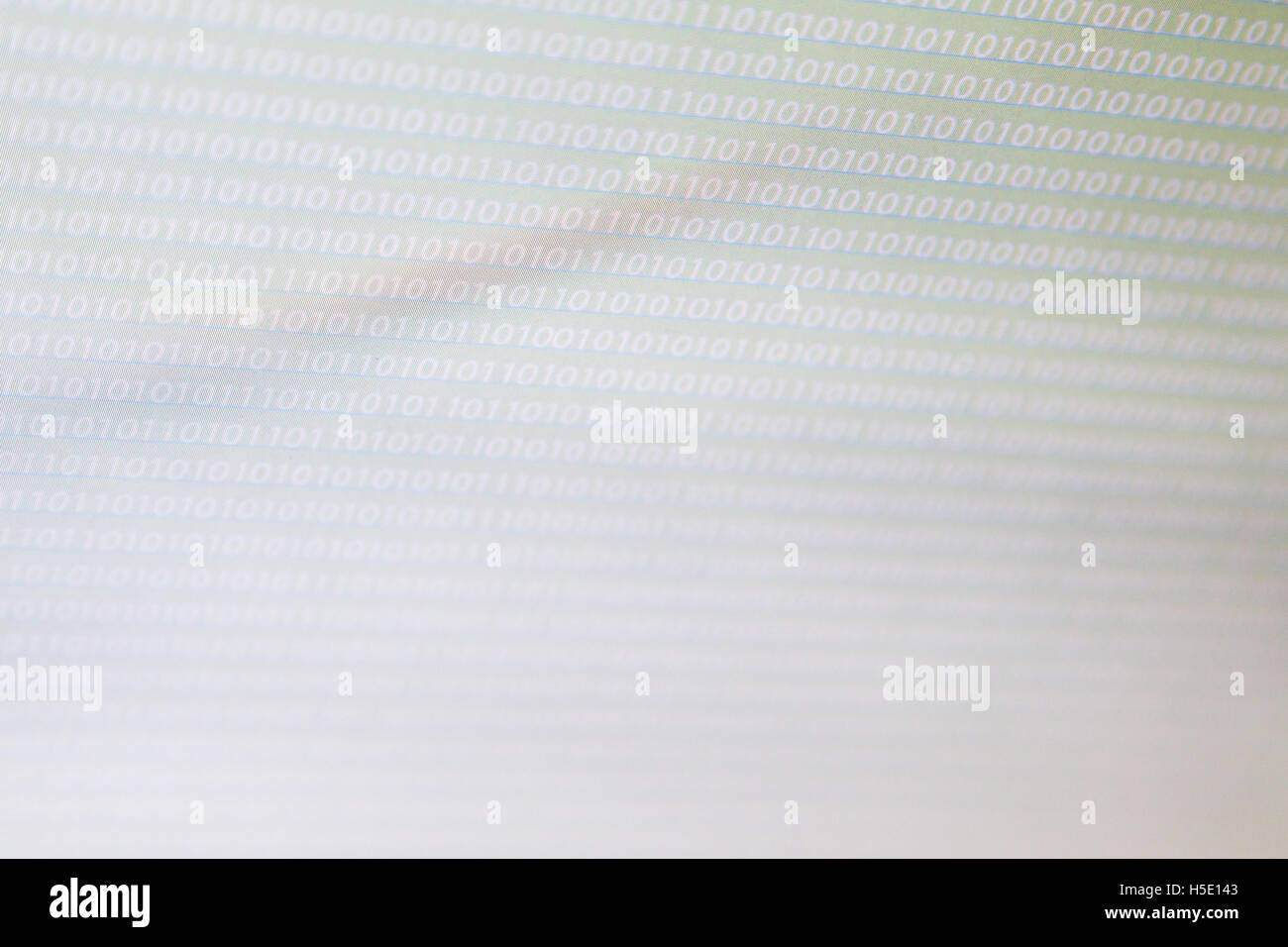 White numbers zero and one as a texture on a white, gray gradient ...