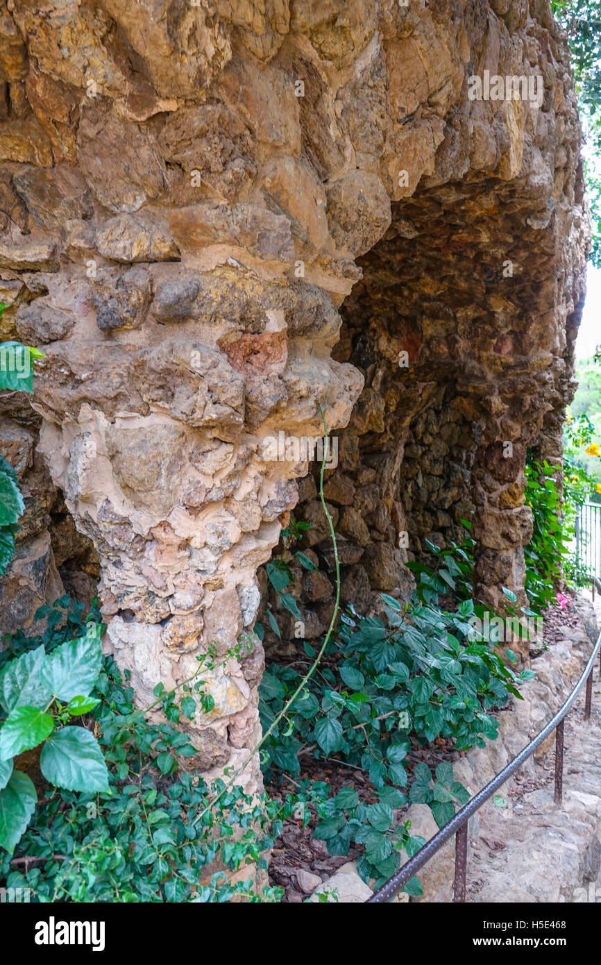 Park Guell in Barcelona - important tourist attraction Stock Photo - Alamy