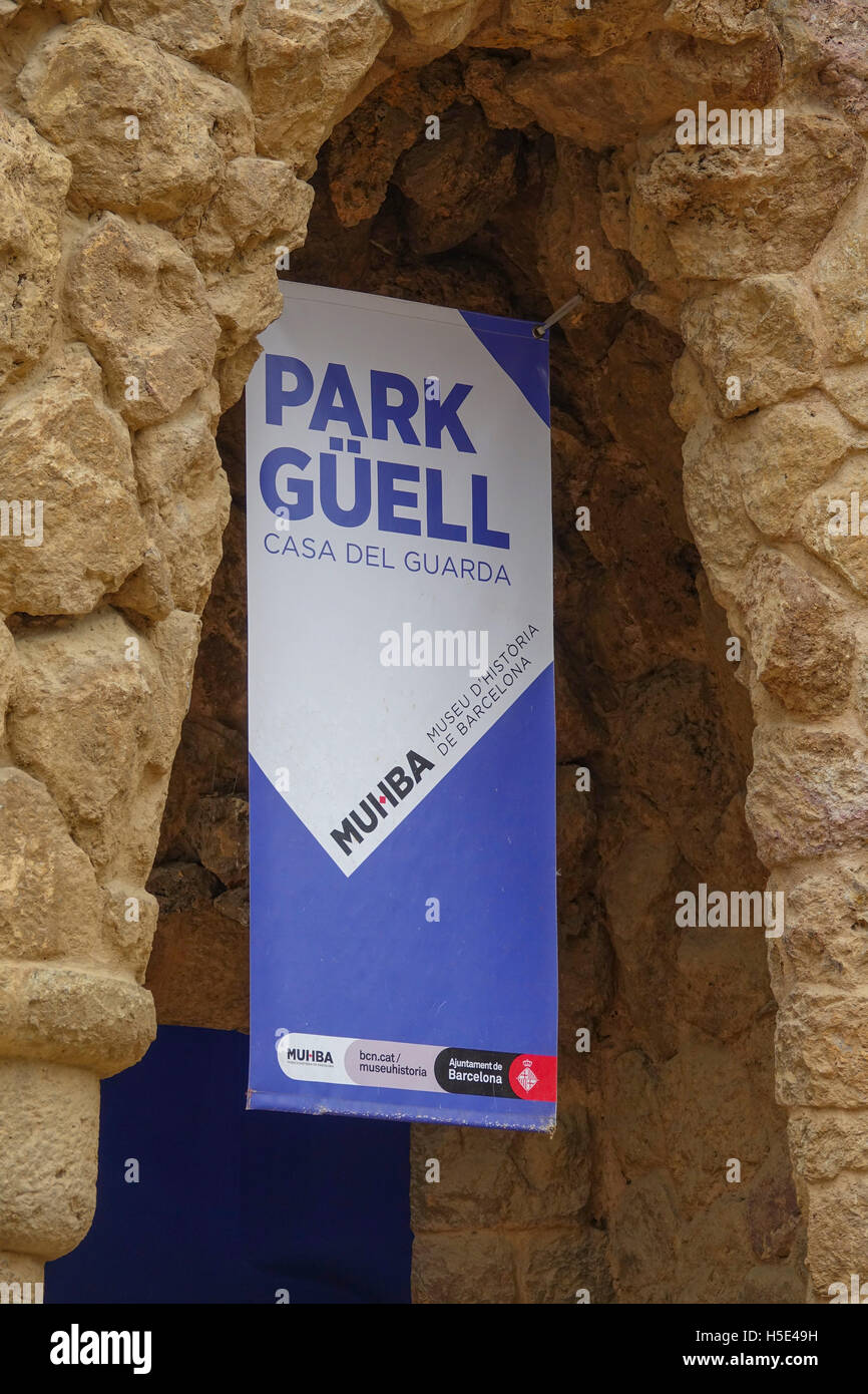 Park Guell House of the guardians - Casa del Guarda Stock Photo - Alamy