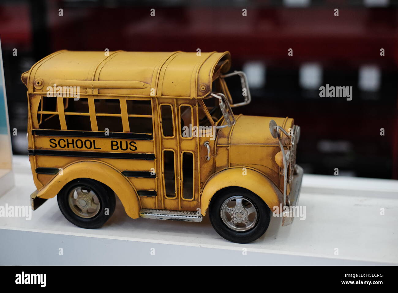 Vintage car/bus toy Stock Photo - Alamy