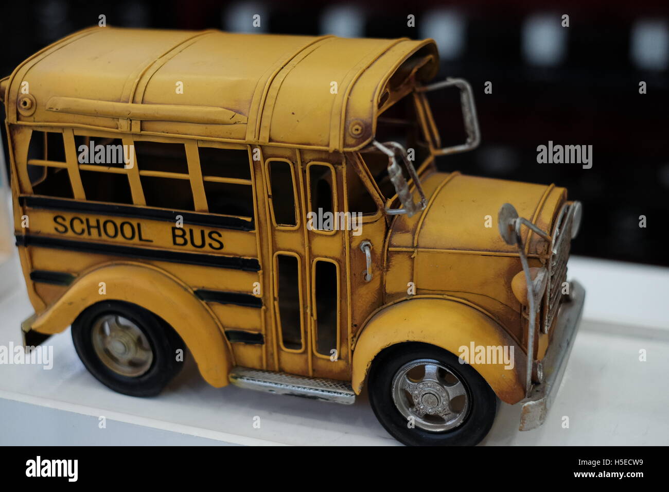 Vintage car/bus toy Stock Photo - Alamy