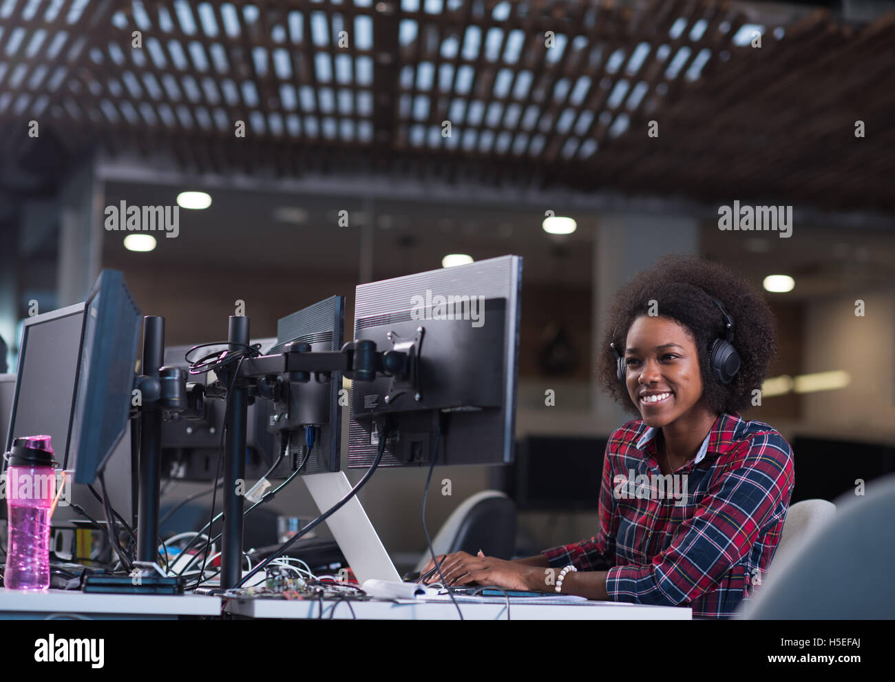 Portrait Of A Young Successful African American Beautiful Woman Who