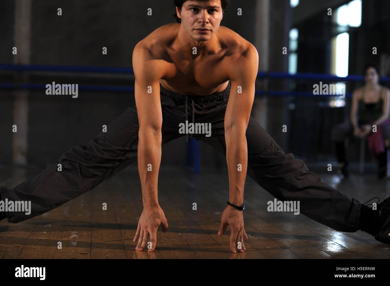 Young Male Ballet Dancer dance in a Gym Stock Photo - Alamy