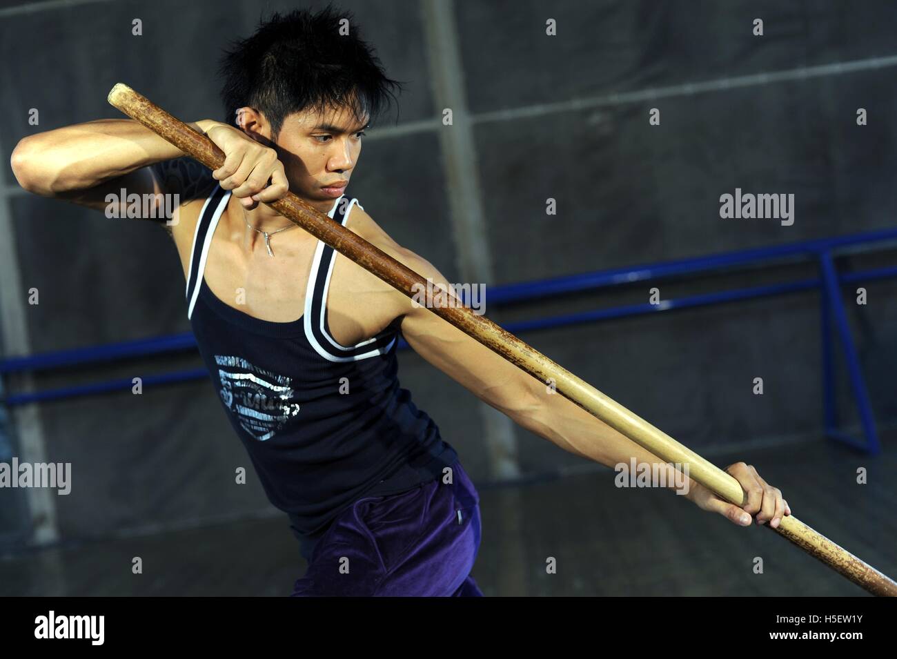 Kung fu stick fighter hi-res stock photography and images - Alamy
