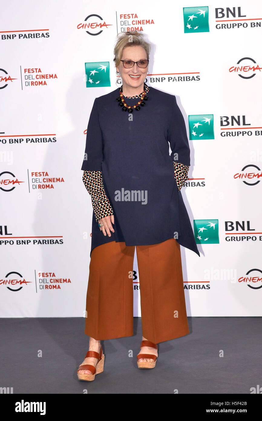 Meryl Streep attends the photocall of Florence Foster Jerkins at Rome ...