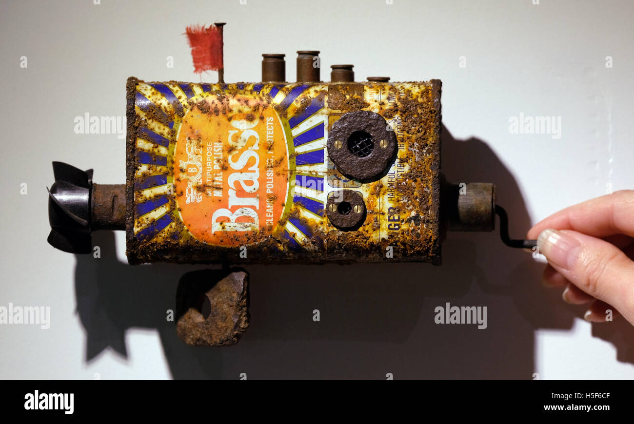 Leipzig, Germany. 20th Oct, 2016. A music box made of flotsam by artist ...