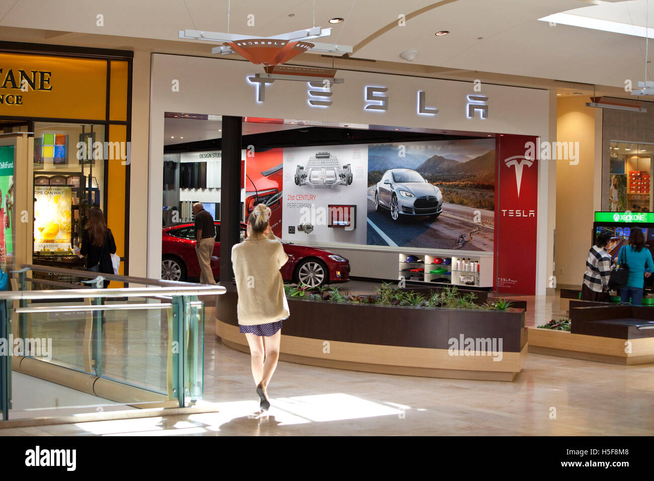 March 18, 2014 - Mission Viejo, California, U.S. - Tesla model S in the ...