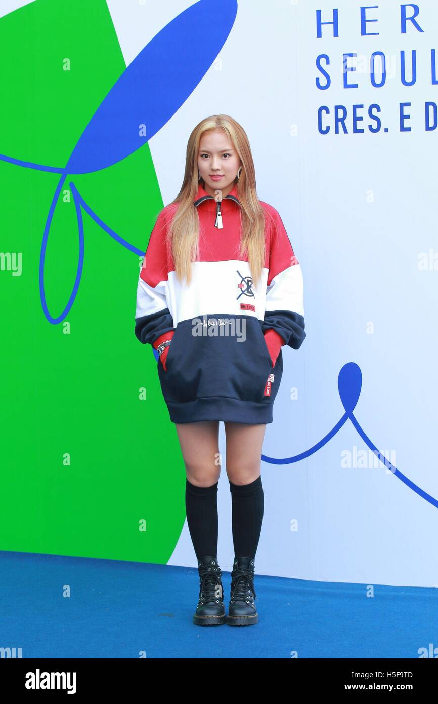 Seoul, Korea. 20th Oct, 2016. Rainbow Wo-ri Koh, DIA Cathy, VIXX RAVI ...