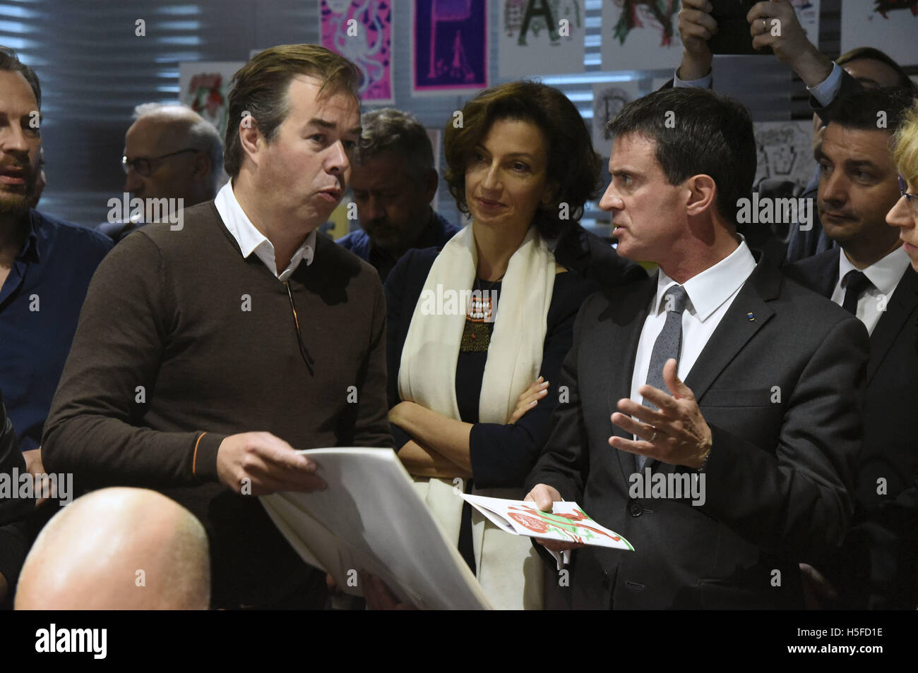 Manuel Valls, Prime Minister of France during a fair tour at the ...