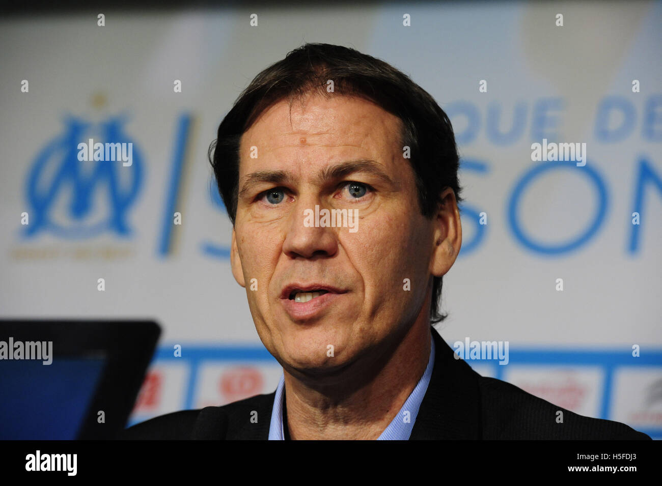 Marseille, France. 21st Oct, 2016. Rudi Garcia is introduced as the new ...
