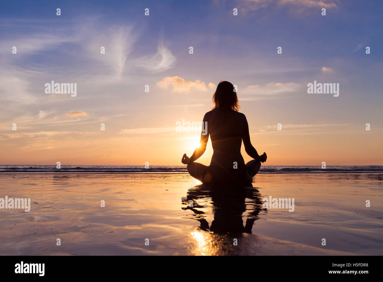 Beach meditation hi-res stock photography and images - Alamy