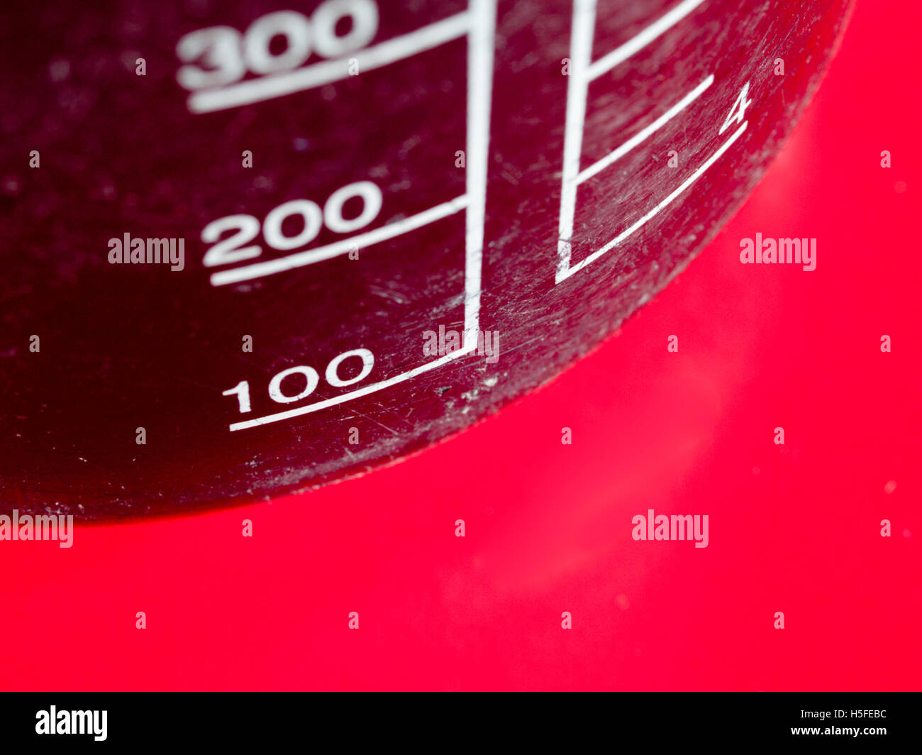 Red Measuring Beaker Stock Photo - Alamy