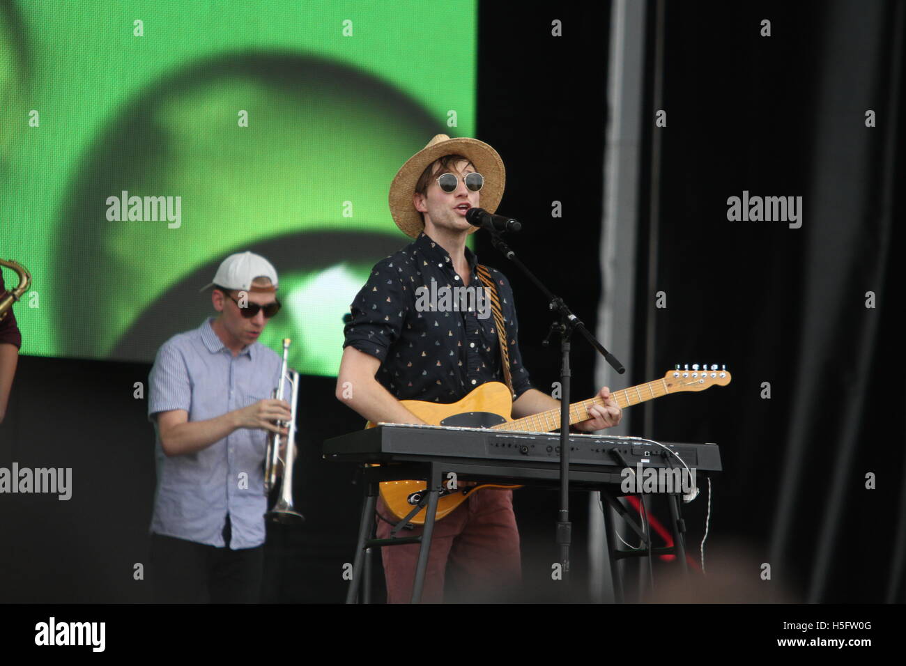 Lead Singer A/J Jackson of Saint Motel performs at Life is Beautiful ...