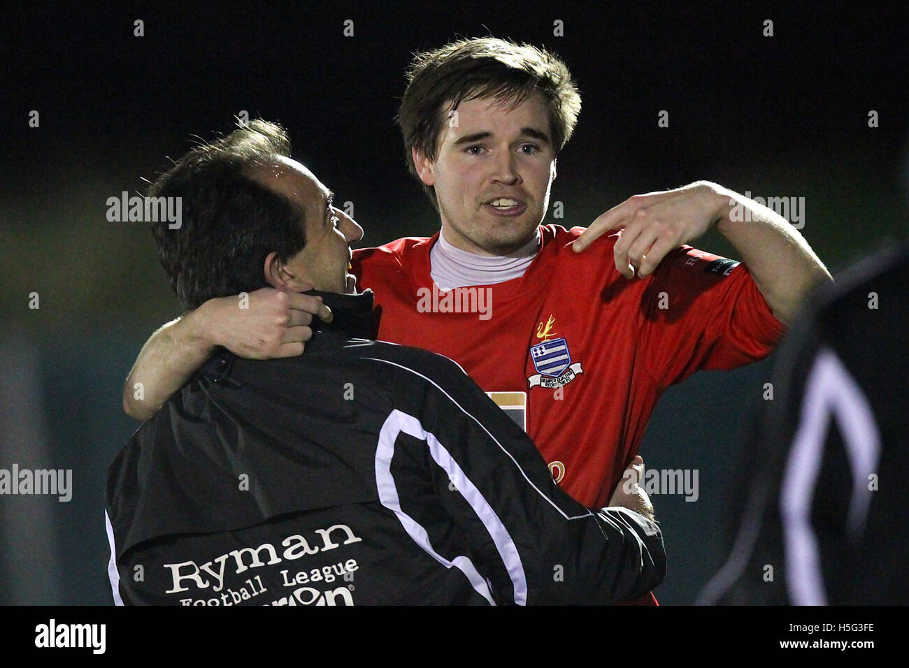 Daniel Charge scores the fifth goal for Redbridge and celebrates ...