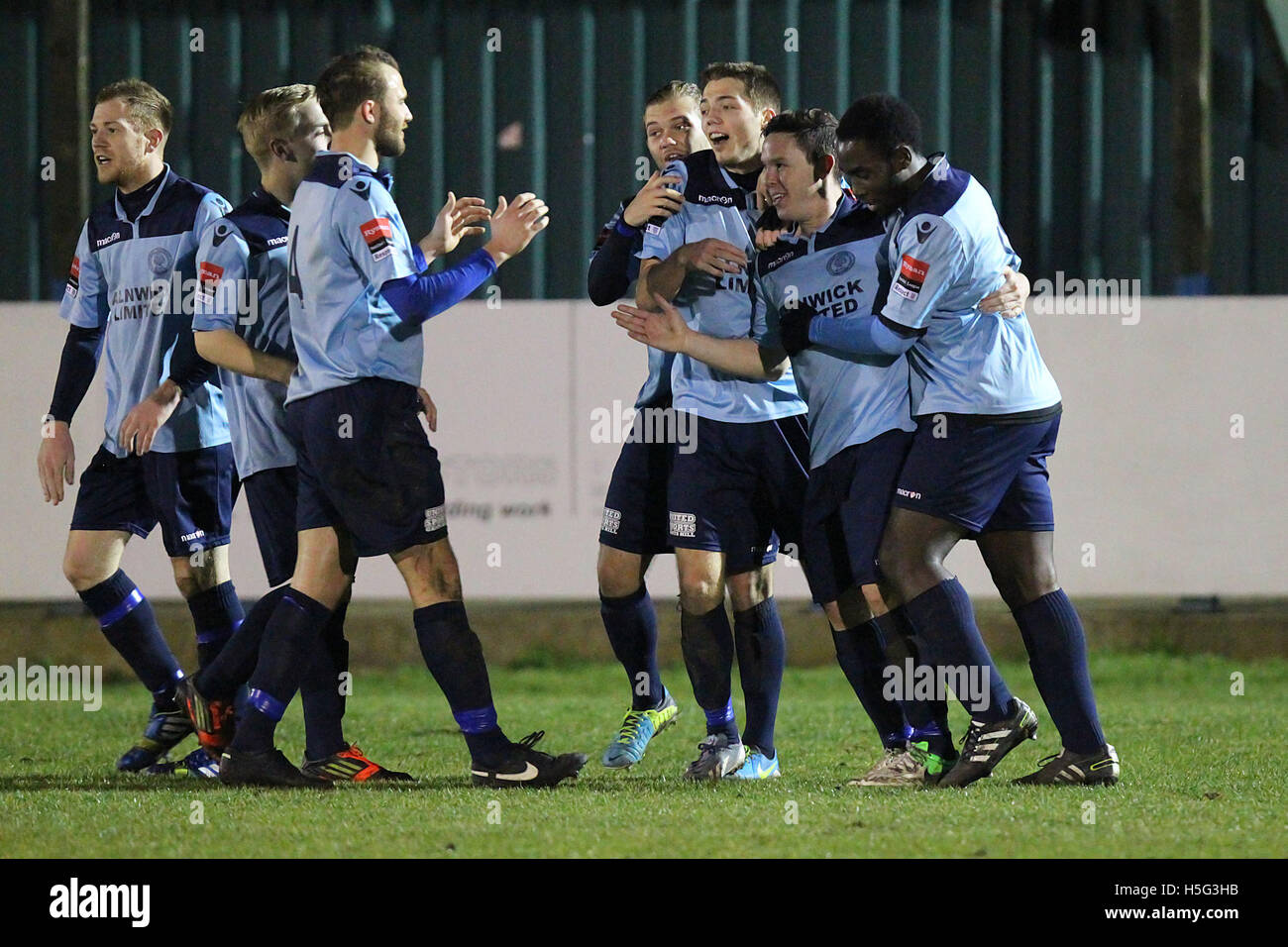 Chas Liddiard scores the second goal for Barkingside and celebrates ...