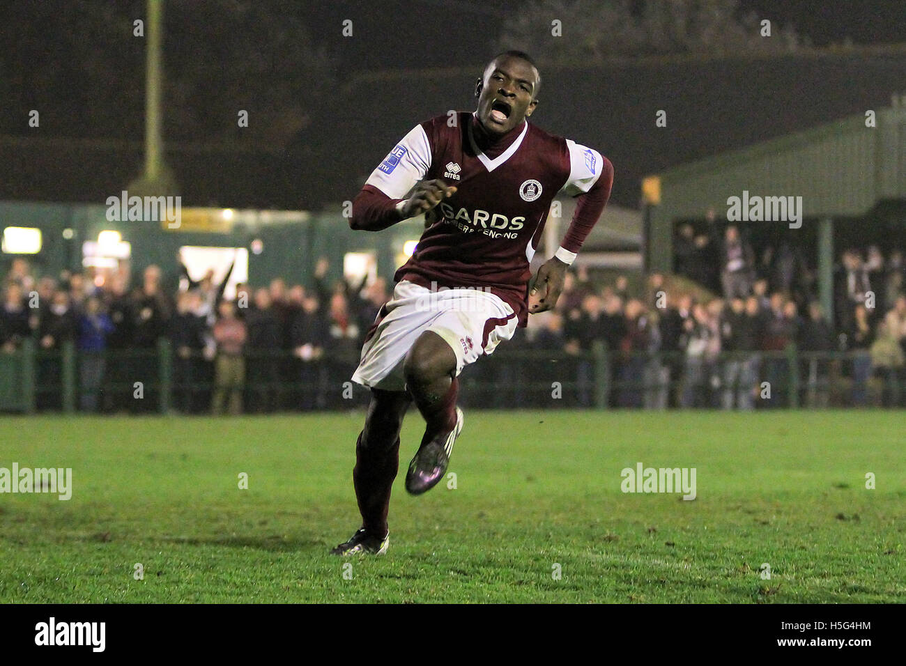 Anthony Cook of Chelmsford celebrates after scoring the winning penalty ...