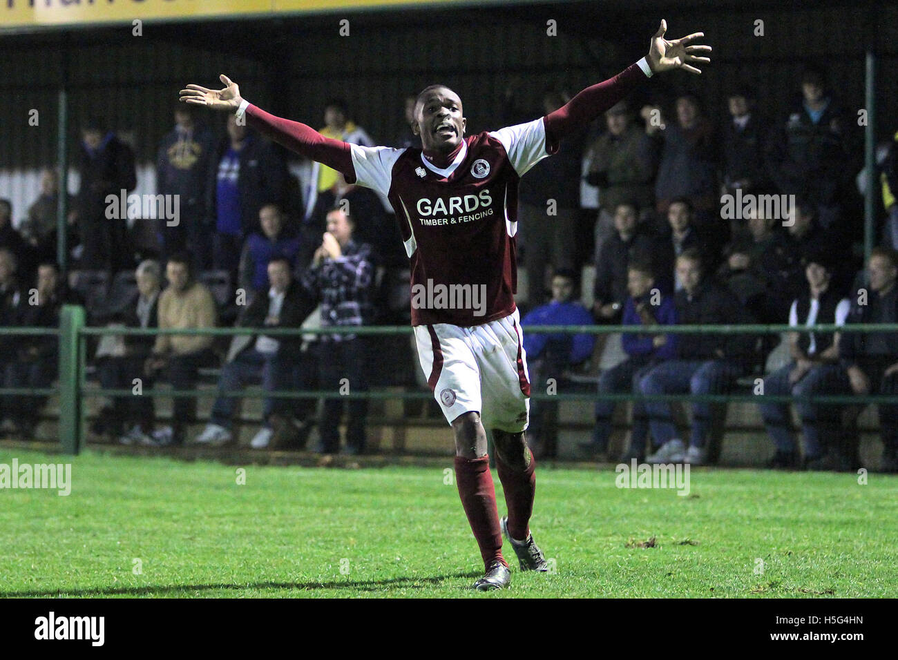 Anthony Cook of Chelmsford celebrates after scoring the winning penalty ...