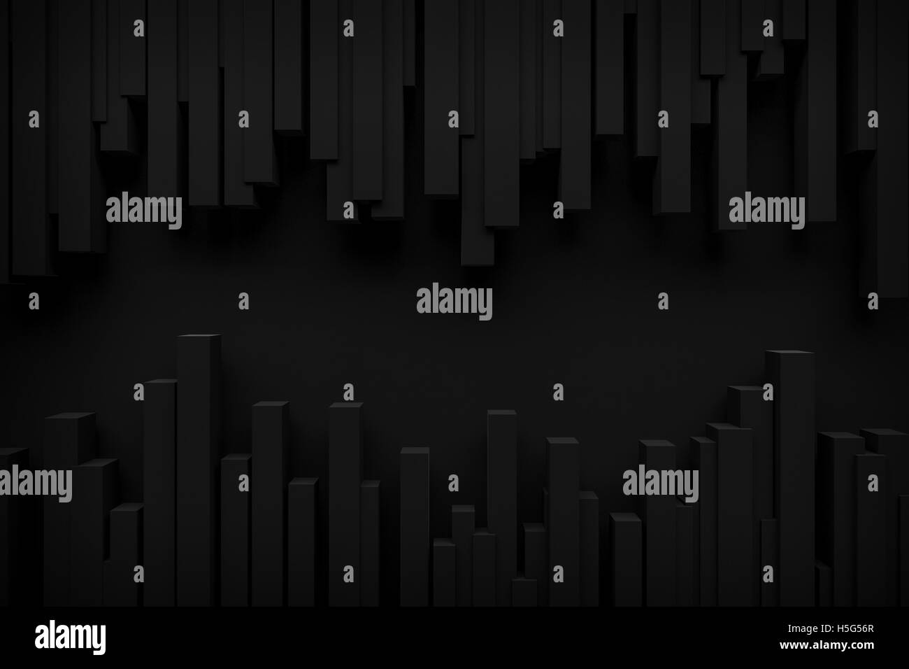 abstract black spike rhythm wave background 3d rendering Stock Photo ...