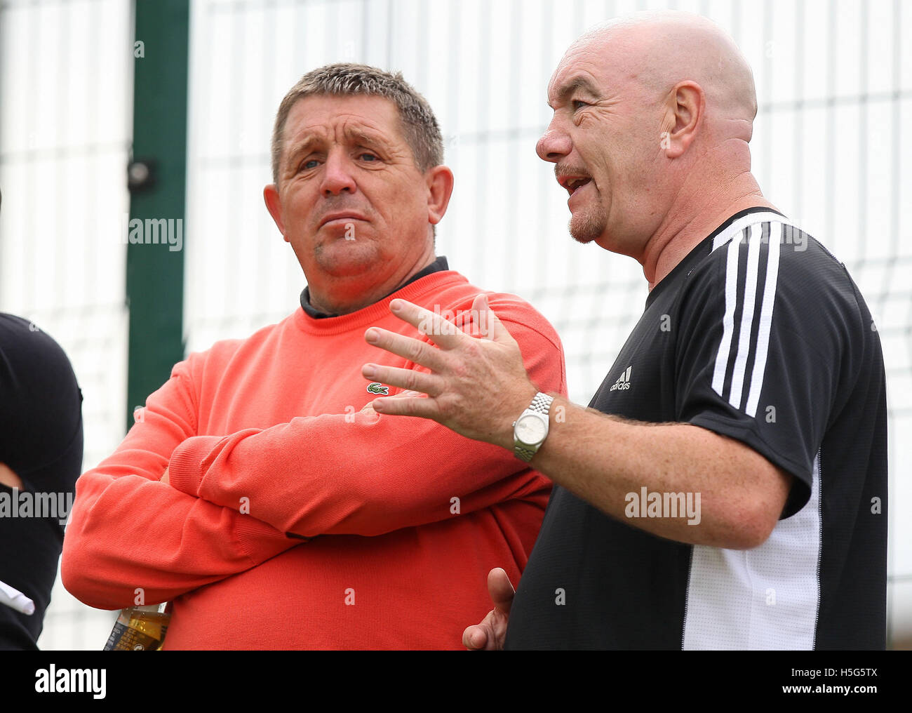 Grays Chief Executive Mike Woodward (L) and team manager Craig Edwards ...