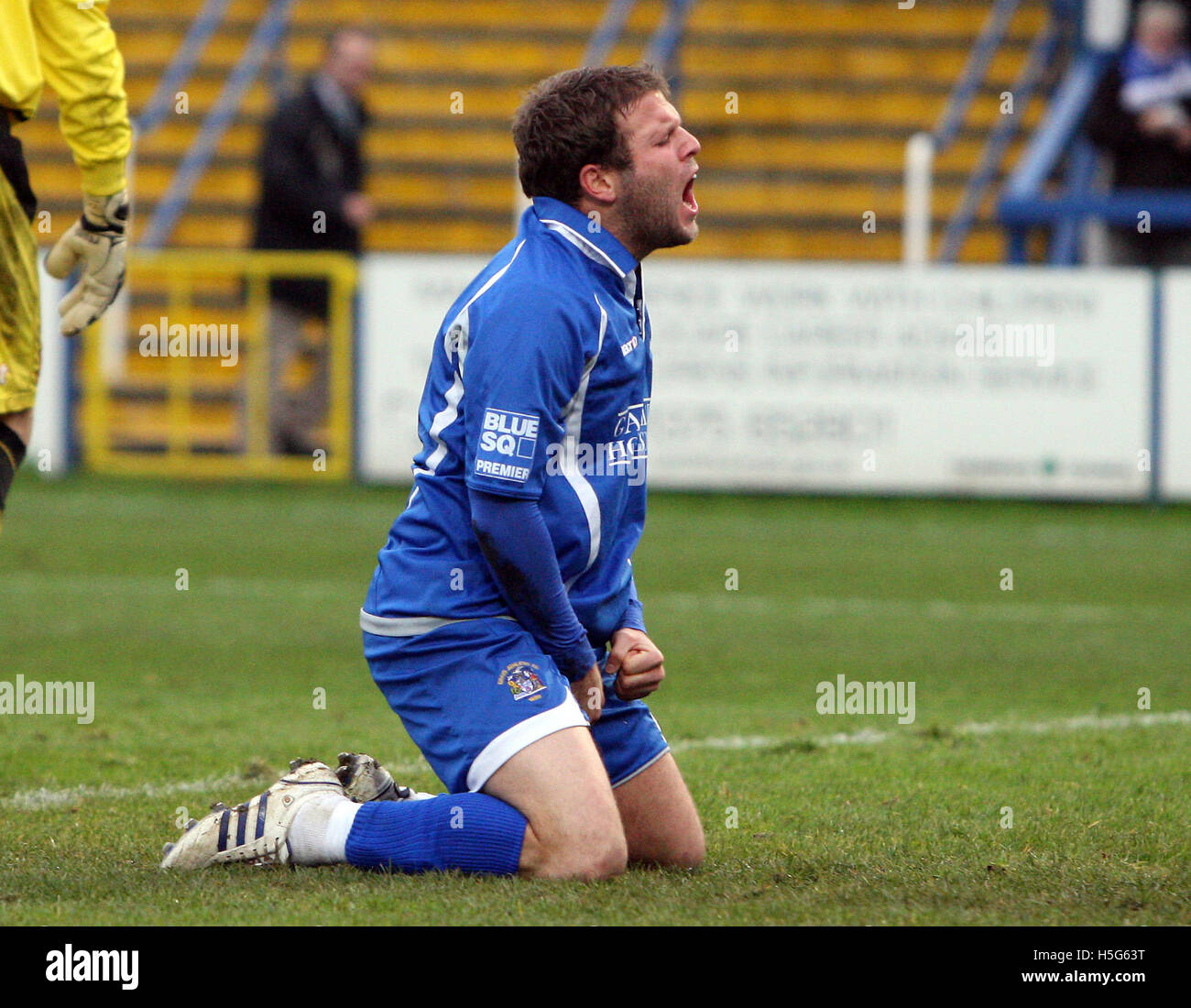 Sam Sloma of Grays reacts after a chance goes begging - Grays Athletic ...