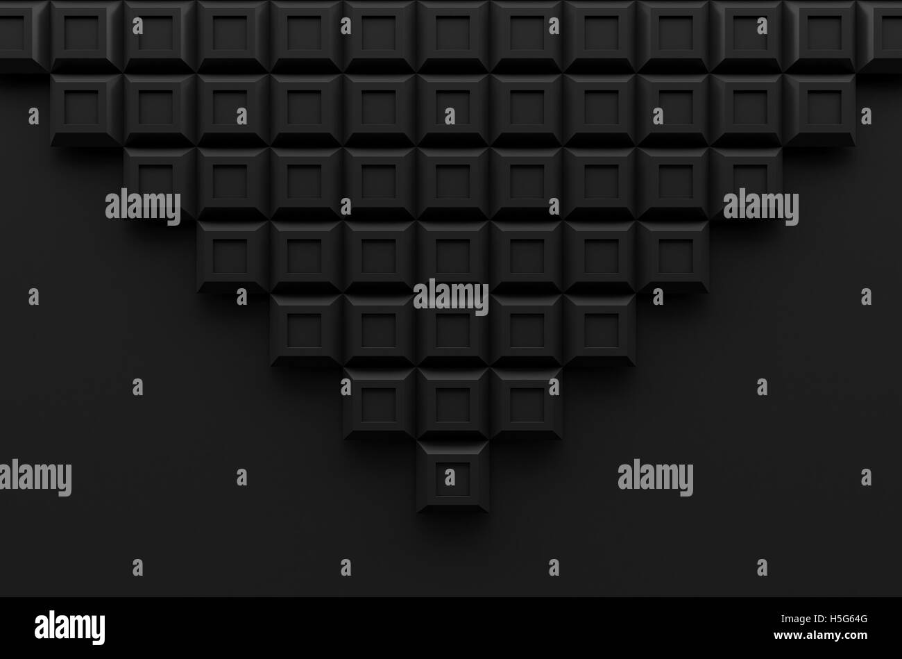 black square pyramid box modern technology black abstract 3d background ...
