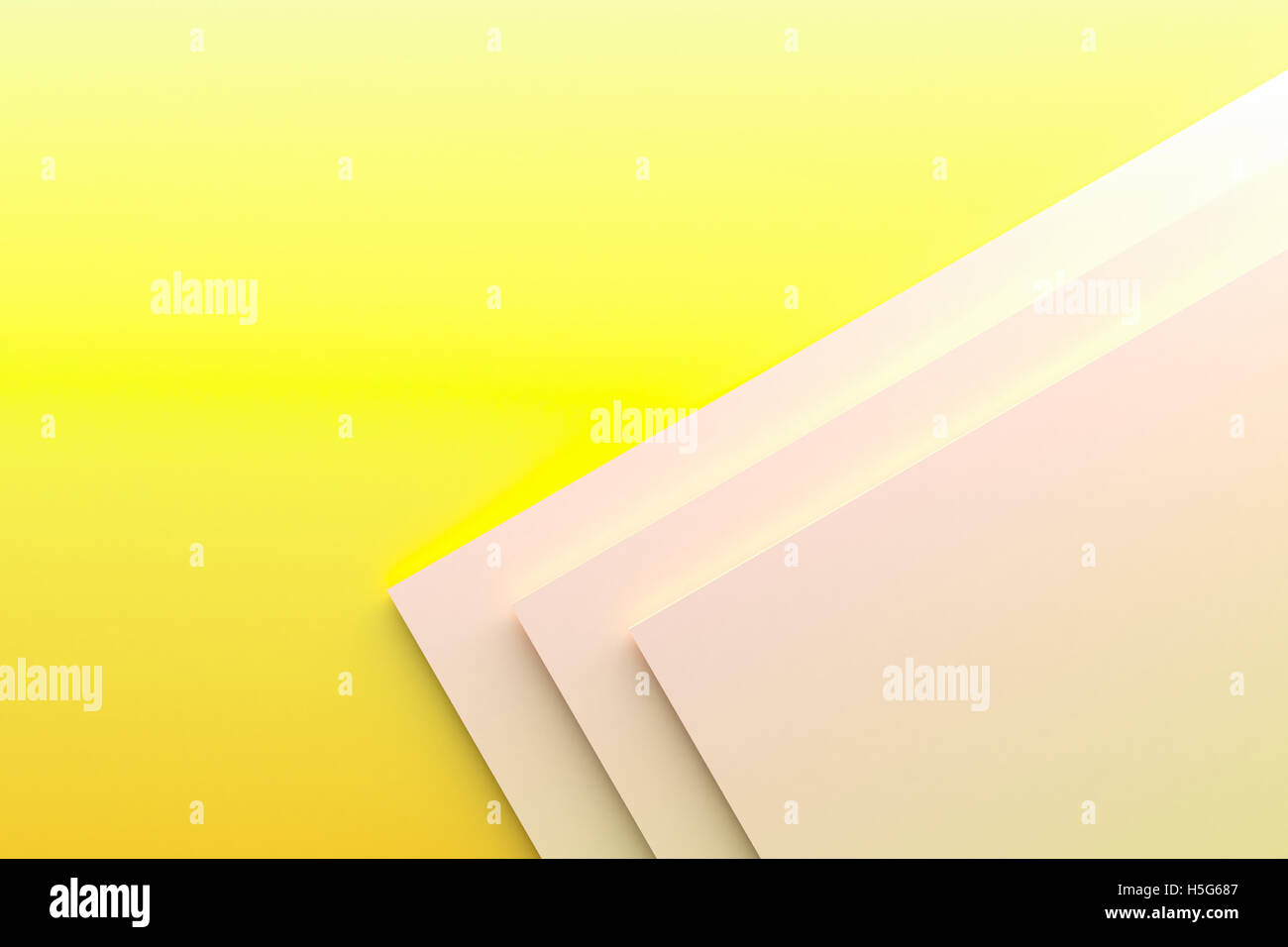 abstract yellow tone paper stack background 3d rendering Stock Photo ...