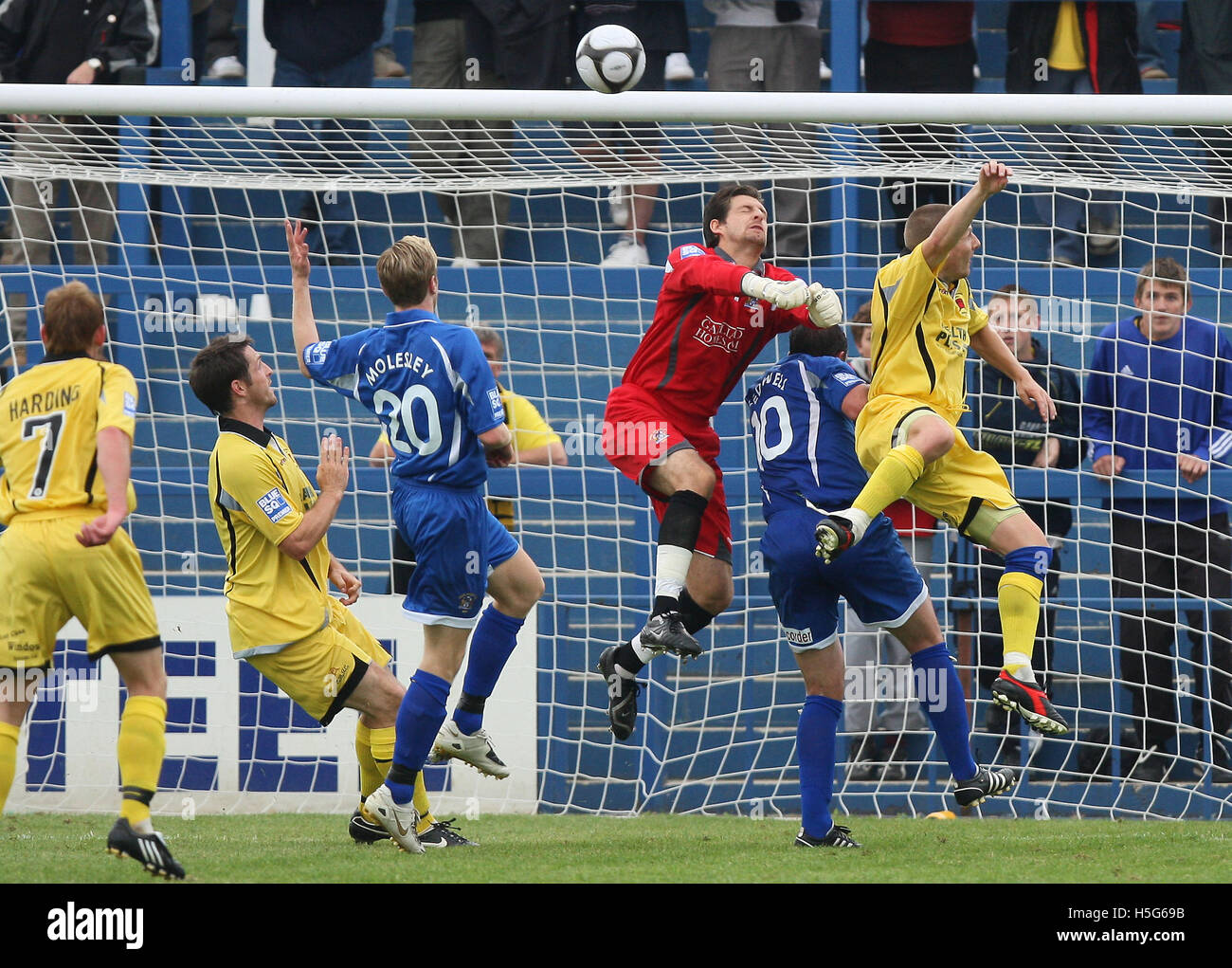 Matthew Smart heads the winning goal for Eastbourne and celebrates with ...