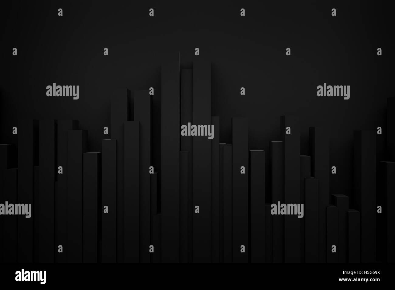 abstract black spike rhythm wave background 3d rendering Stock Photo ...