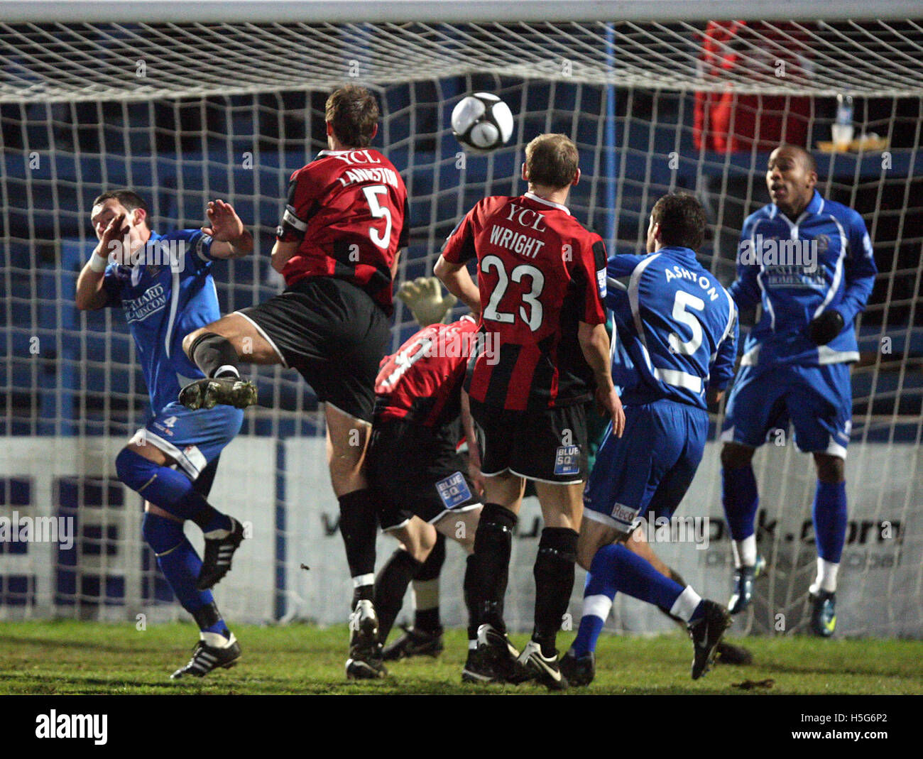 Matthew Langston of Histon (5) scores the equalising goal and ...