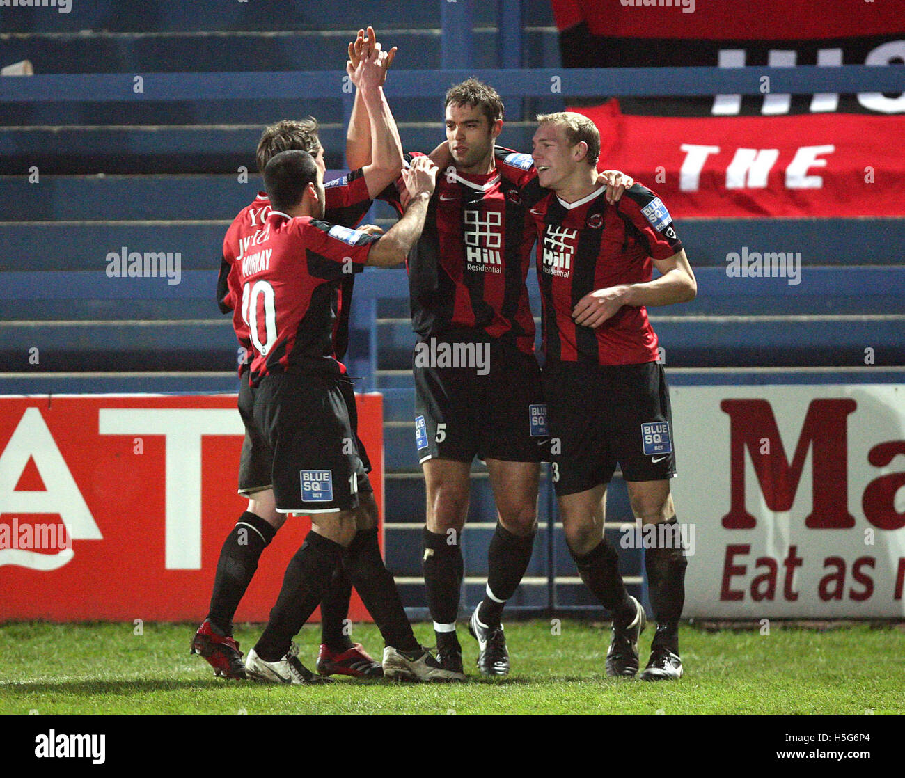 Matthew Langston of Histon (5) scores the equalising goal and ...
