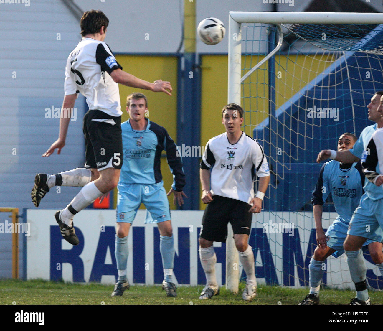 Timothy Bond of Salisbury rises to head the equalising goal for 1-1 ...